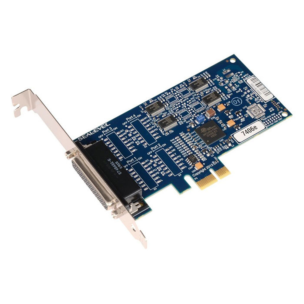 Sealevel 4 Port RS-232 Low Profile PCI Express Asynchronous Serial Card ...