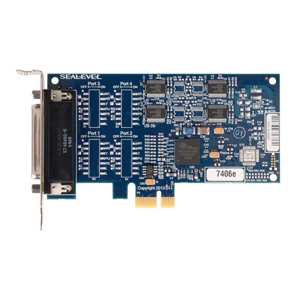 Sealevel 4 Port RS-232 Low Profile PCI Express Asynchronous Serial Card ...
