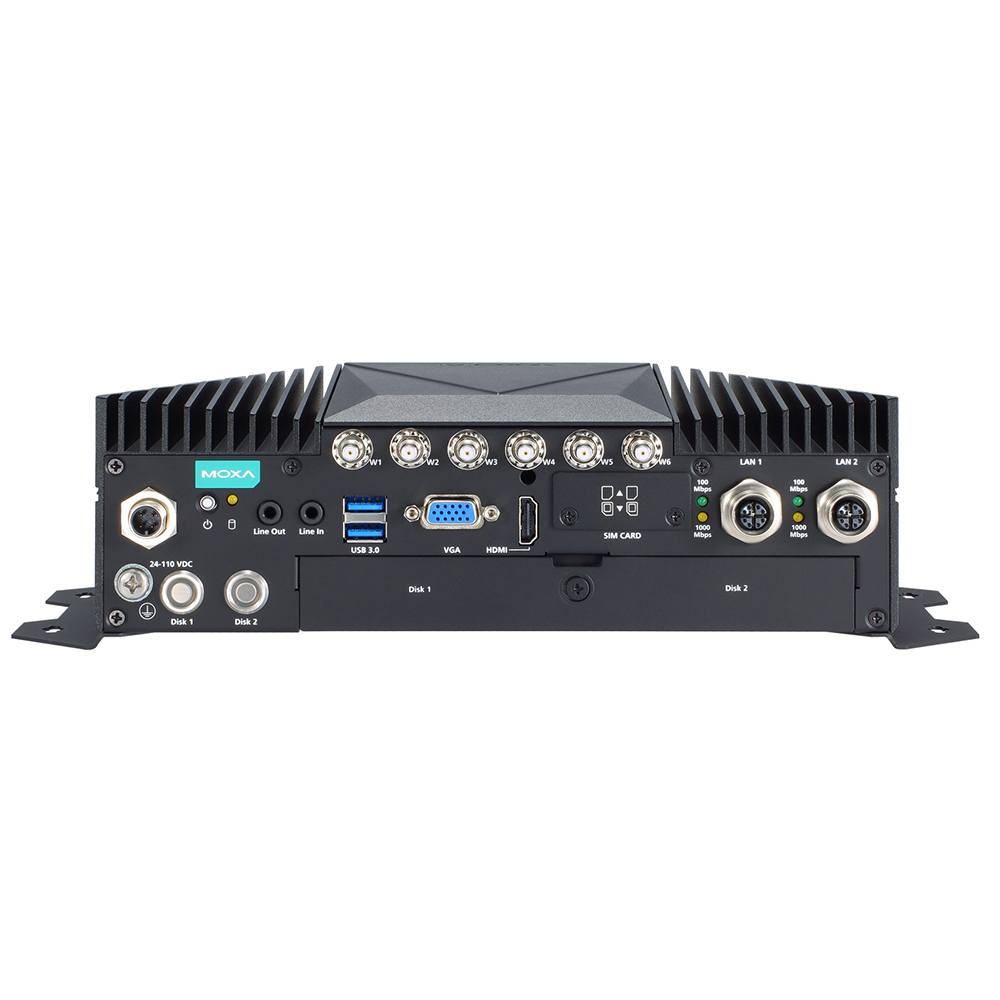 Moxa 7th Gen Intel Core i7/i5/i3/ Celeron U-Series EN50155 Railway NVR | Impulse Embedded