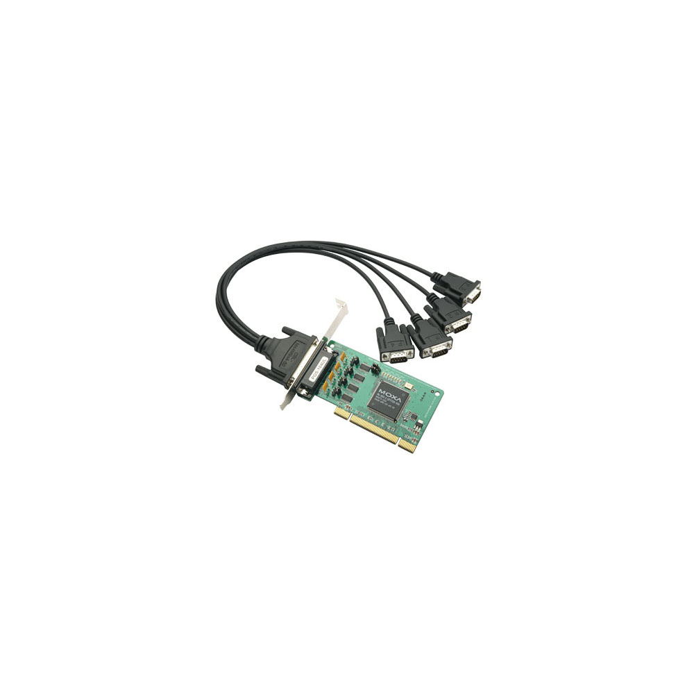 Moxa 4 Port RS-232 Low Profile PCI Serial Card – Power Over Serial – Extended Wide Temperature ...